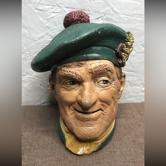 Bossons | Art | Vintage 969 Bossons Jock Chalkware Head Sculpture Made ...